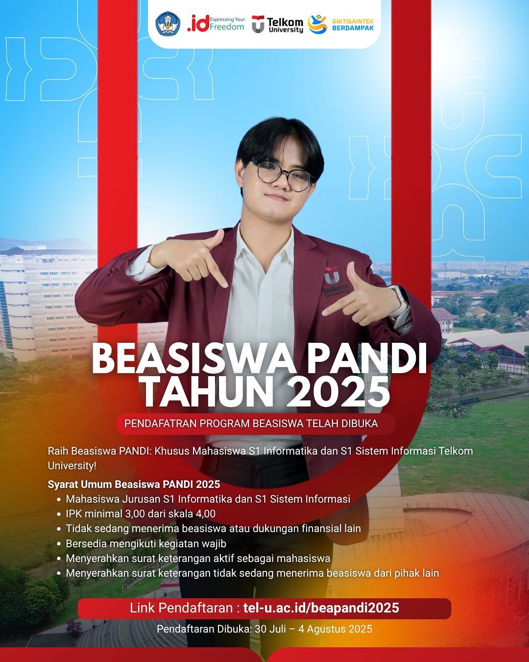 Beasiswa PANDI 2025 Resmi Dibuka • Direktorat Kemahasiswaan, Pengembangan Karier dan Alumni
