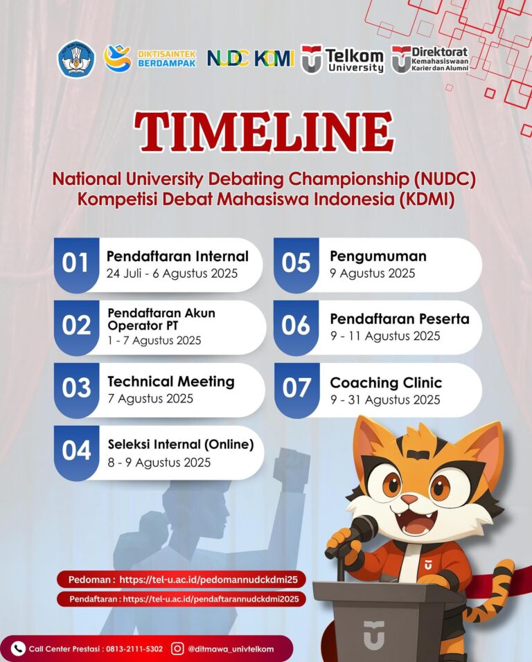 Pendaftaran Seleksi Internal NUDC & KDMI 2025 • Direktorat Kemahasiswaan, Pengembangan Karier ...