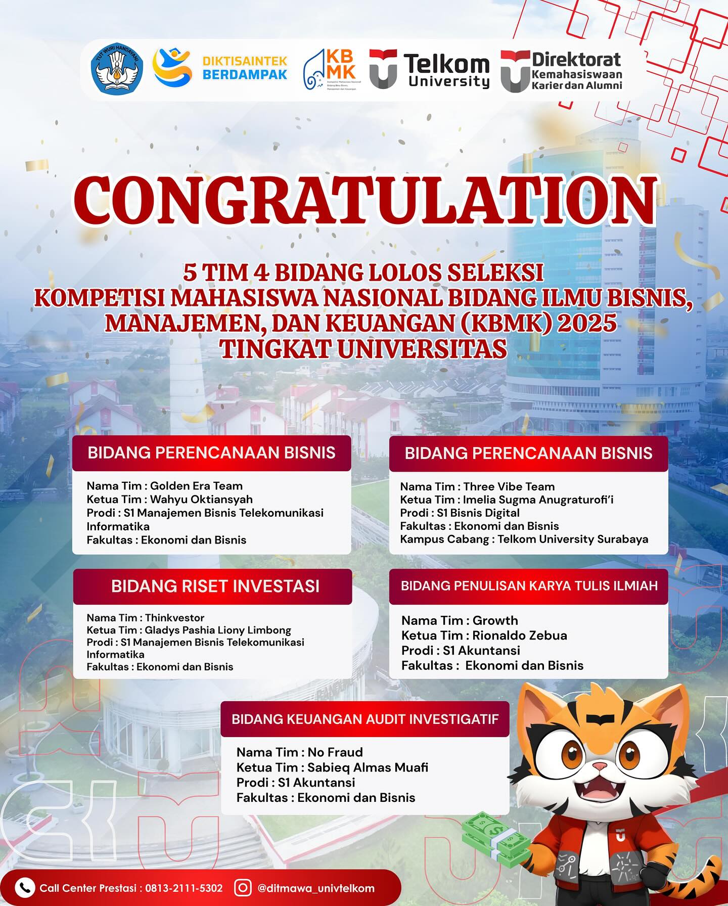 Seleksi Internal GEMASTIK 2025 • Direktorat Kemahasiswaan, Pengembangan Karier dan Alumni